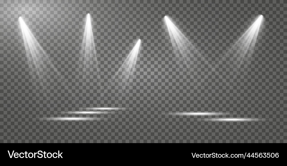 Set of spotlights various forms of light Vector Image
