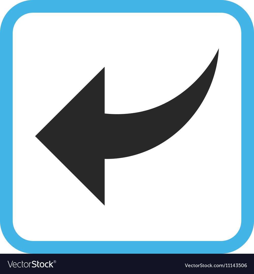 Undo icon in a frame Royalty Free Vector Image