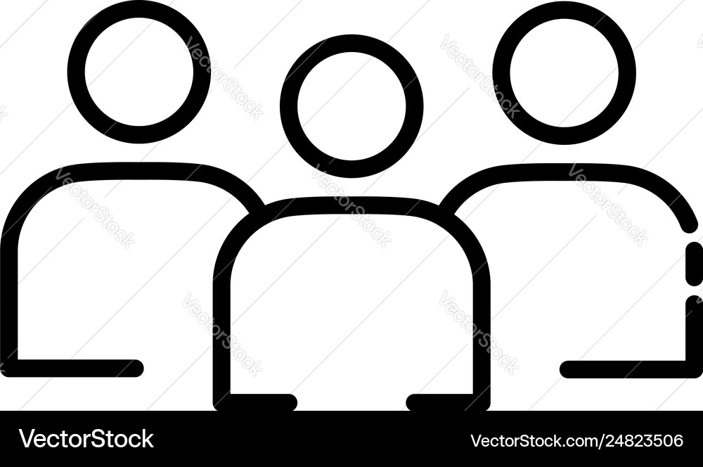 Volunteer group icon outline style Royalty Free Vector Image