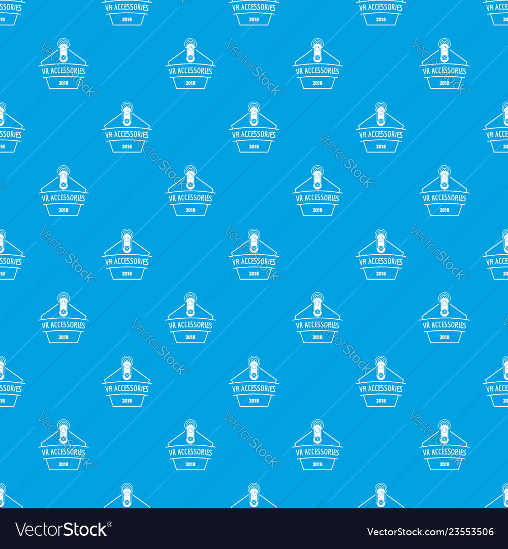 Vr pattern seamless blue Royalty Free Vector Image