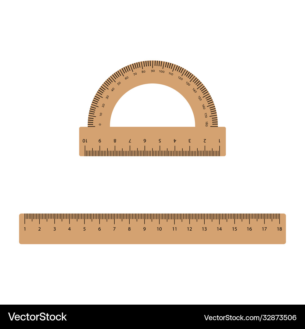 Wooden rulers set Royalty Free Vector Image - VectorStock