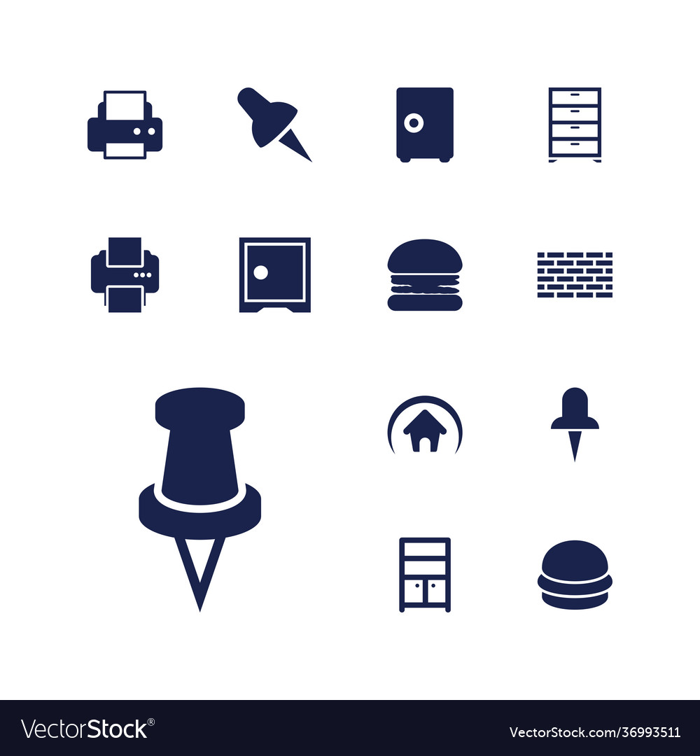 13 solid icons Royalty Free Vector Image - VectorStock