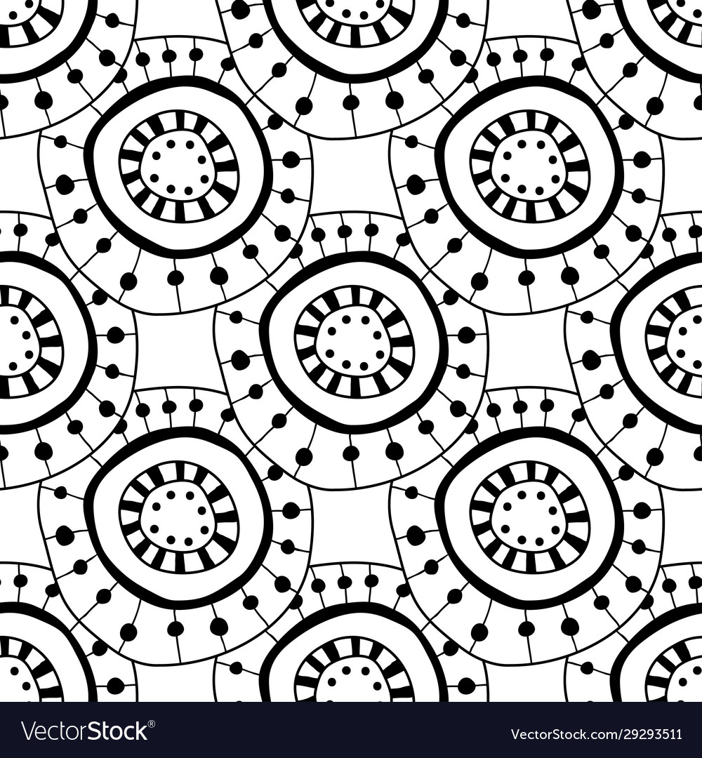 Black and white seamless pattern decorative Vector Image