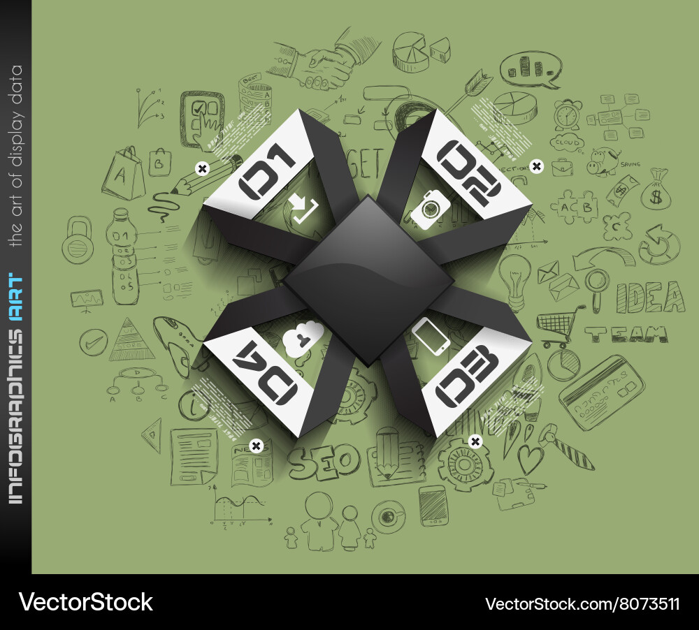Clean infographic layout template for data Vector Image