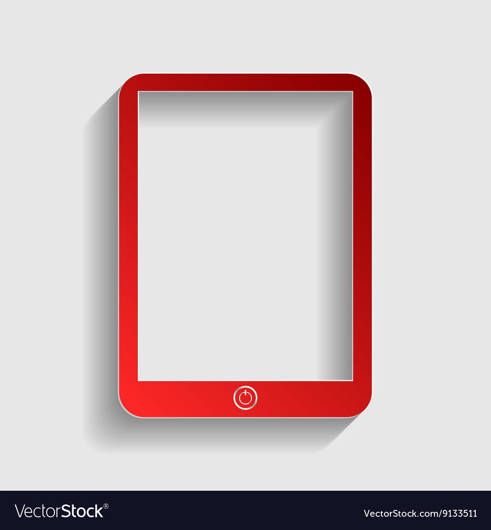 Computer tablet sign Royalty Free Vector Image