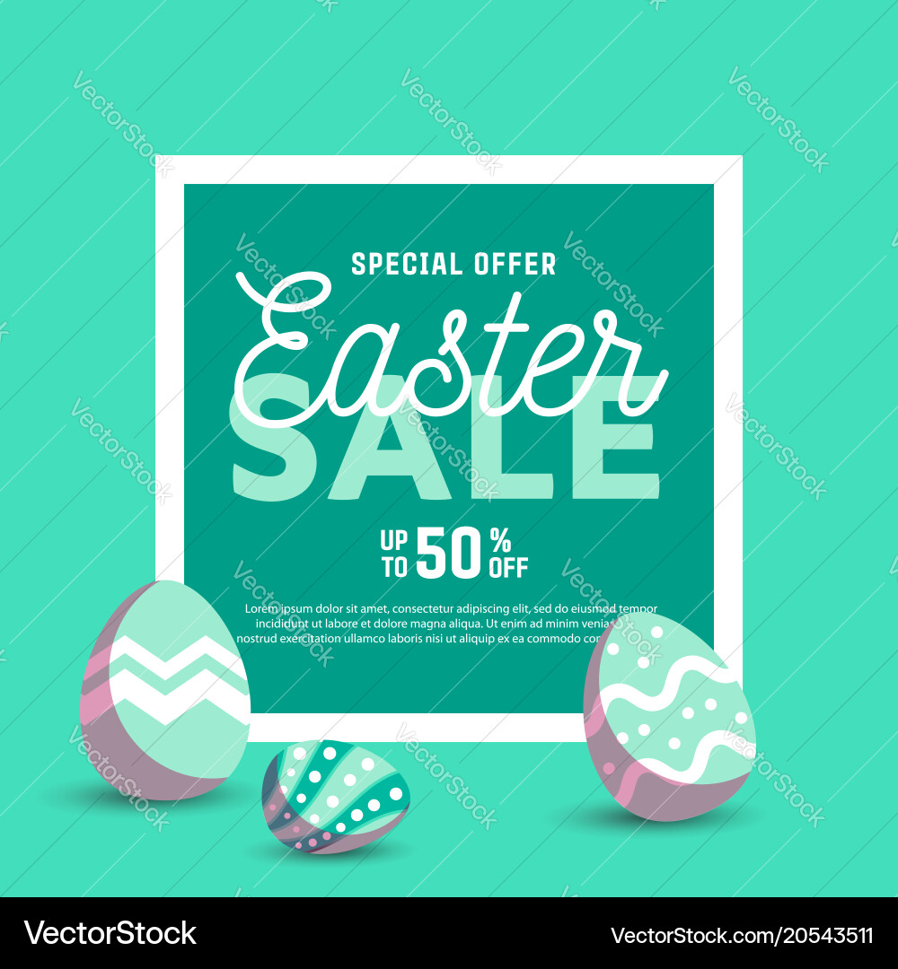 Easter sale banner with place for text Royalty Free Vector