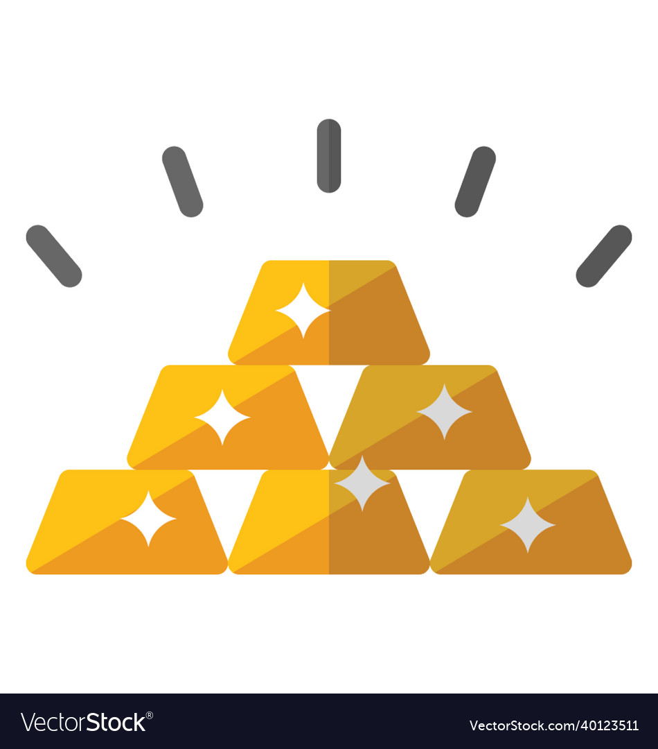 Gold stack Royalty Free Vector Image - VectorStock
