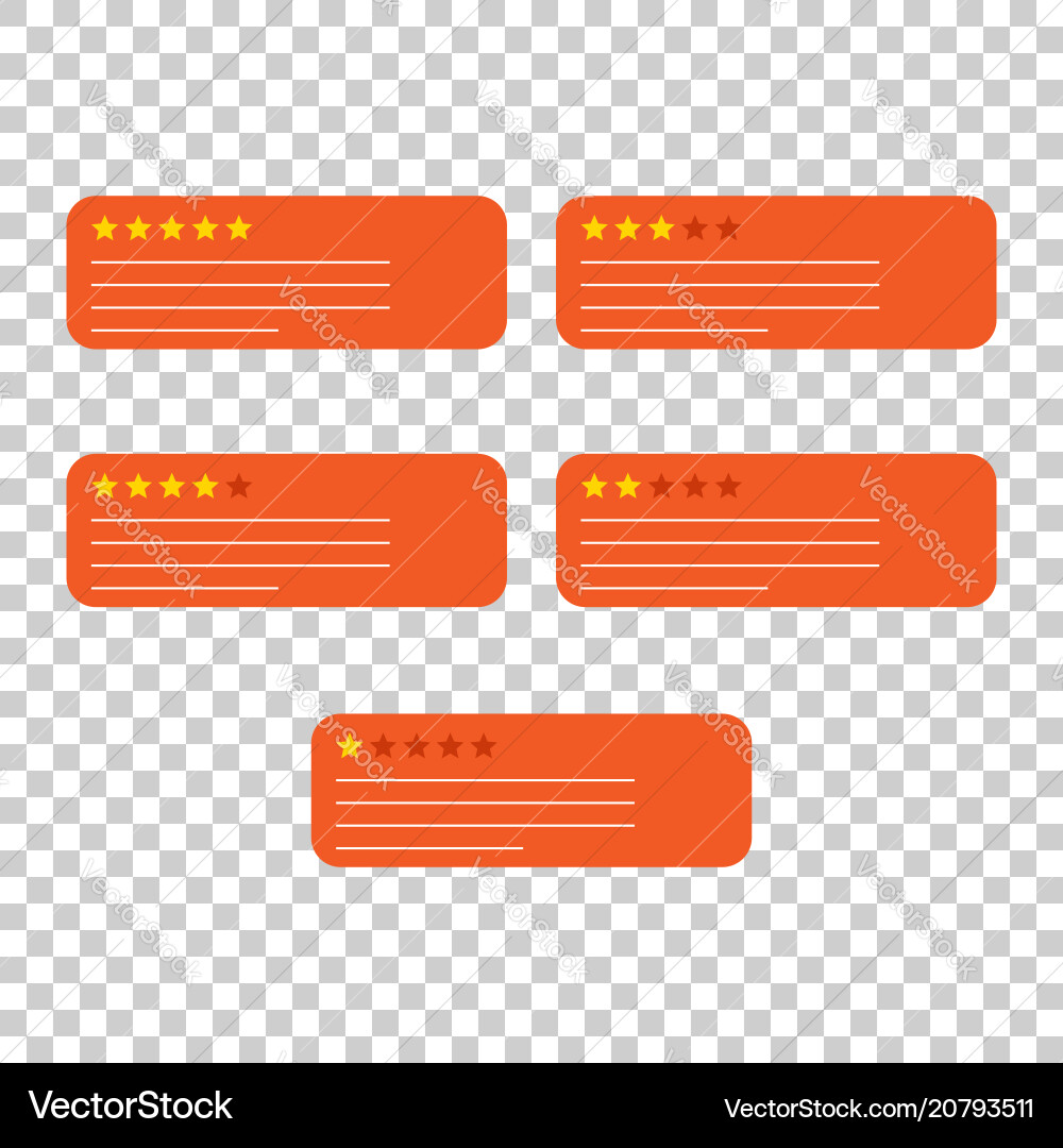 Review feedback rating bubble with star icon on Vector Image