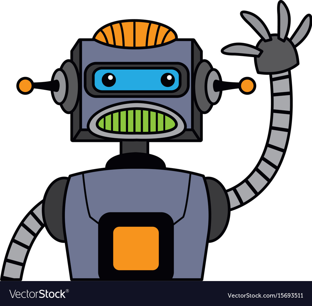 Robot science technology future machine Royalty Free Vector