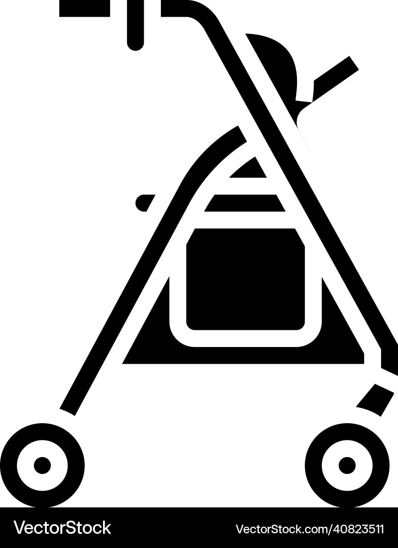 Rollator adult walker glyph icon Royalty Free Vector Image