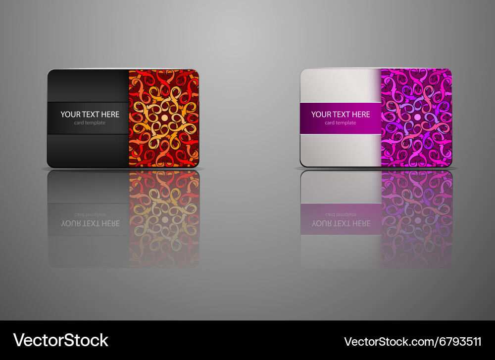 Template gift card credit business Royalty Free Vector Image