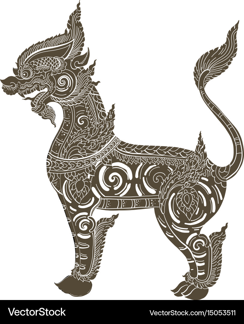 Thai traditional painting Royalty Free Vector Image