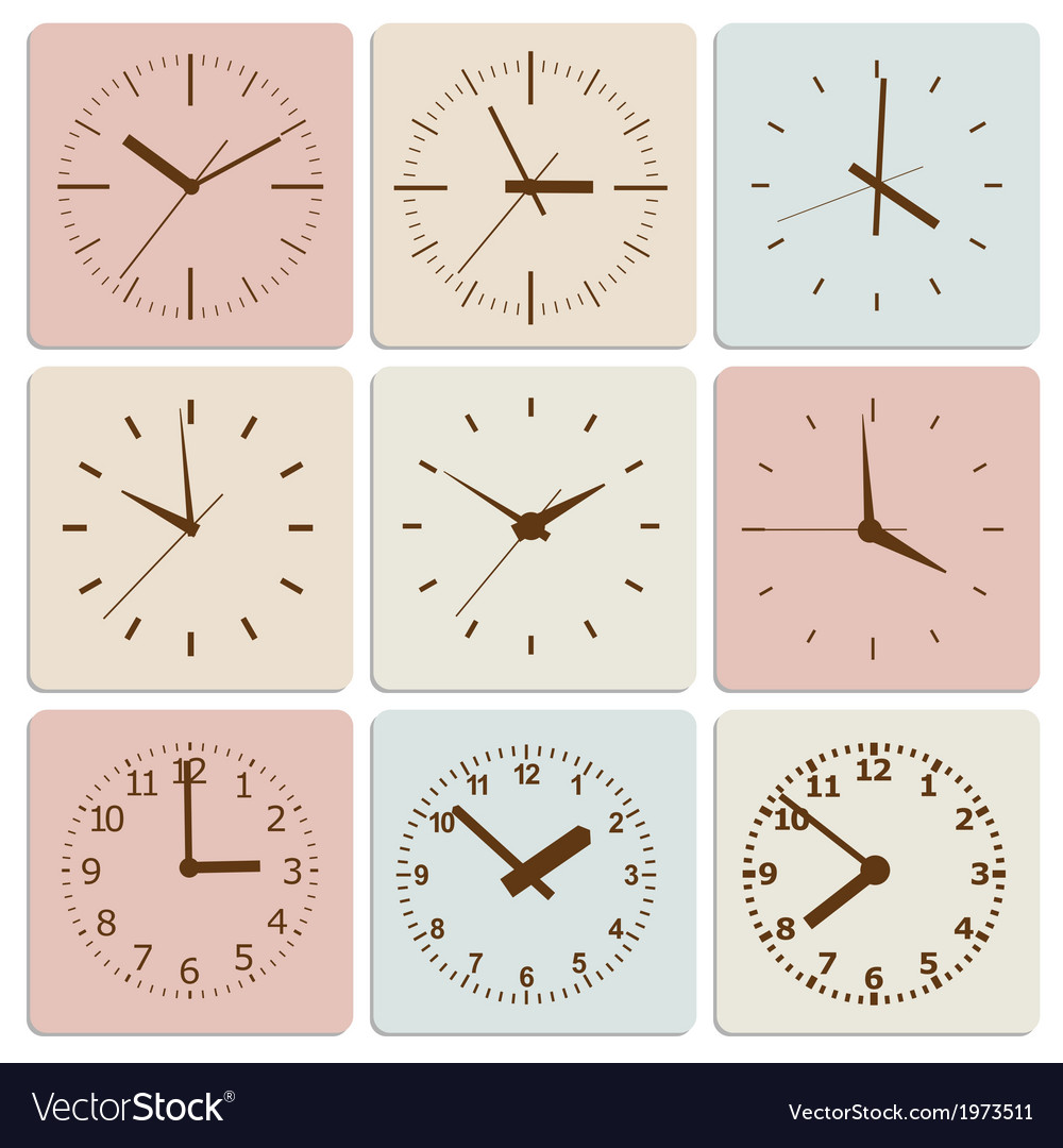 Wall mounted digital clock Royalty Free Vector Image