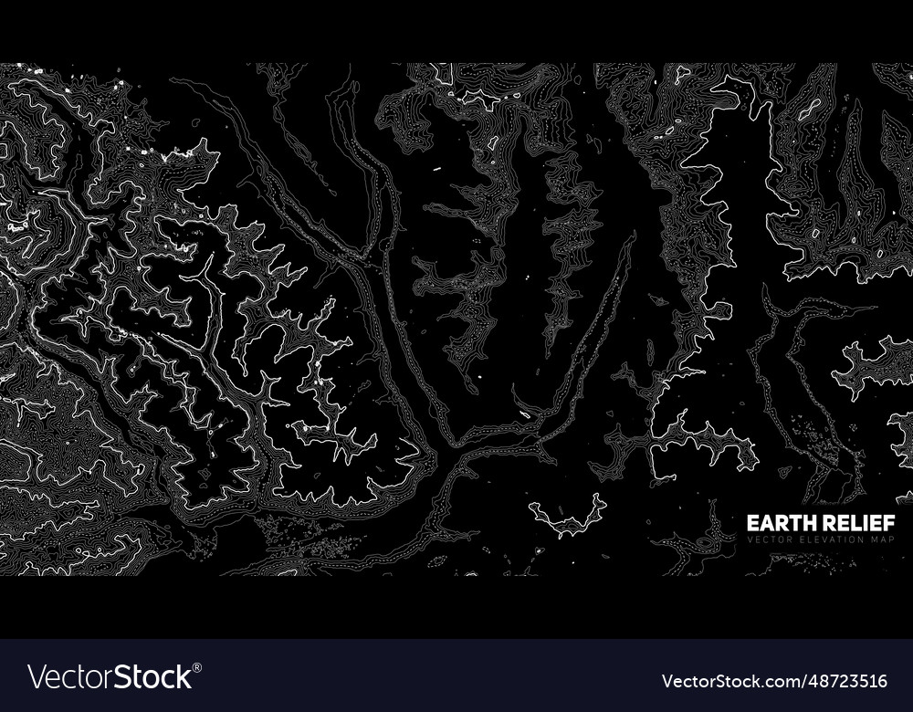 Abstract Earth Relief Map Generated Royalty Free Vector