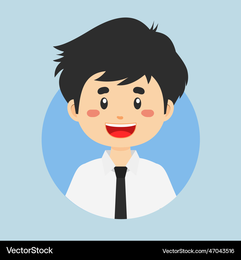 Avatar of a student character Royalty Free Vector Image