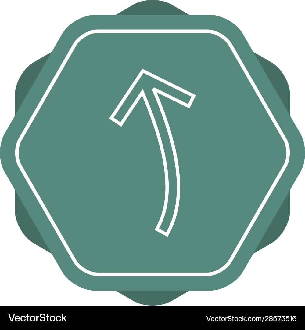Beautiful arrow pointing up line icon Royalty Free Vector