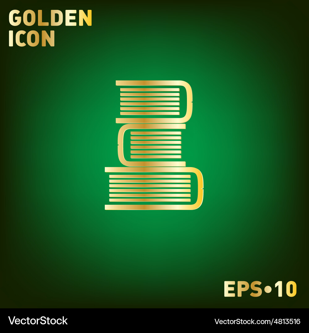 Books tower icon education sign Royalty Free Vector Image