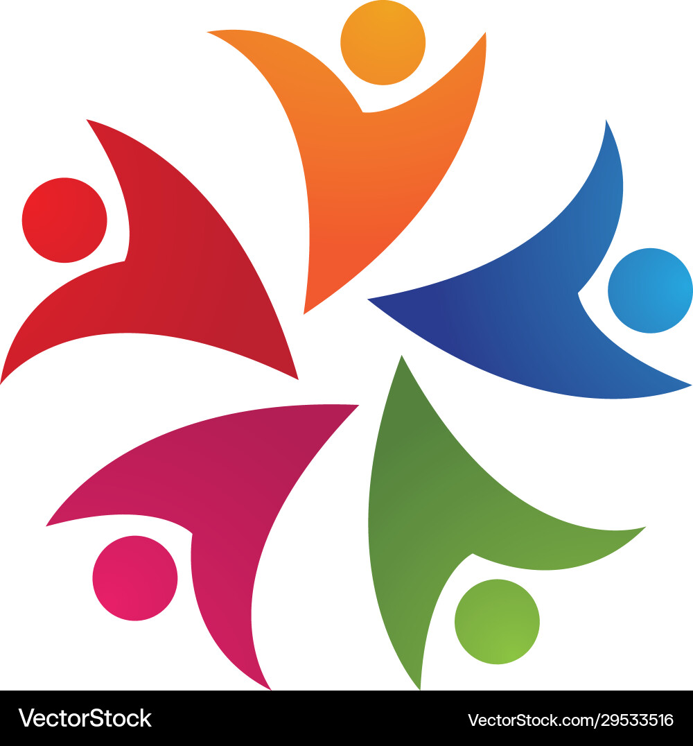 Community people logo network and social Vector Image