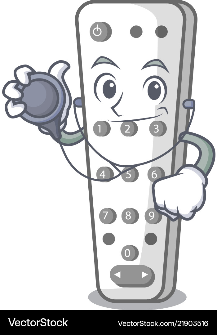 Doctor character remote control for media center Vector Image