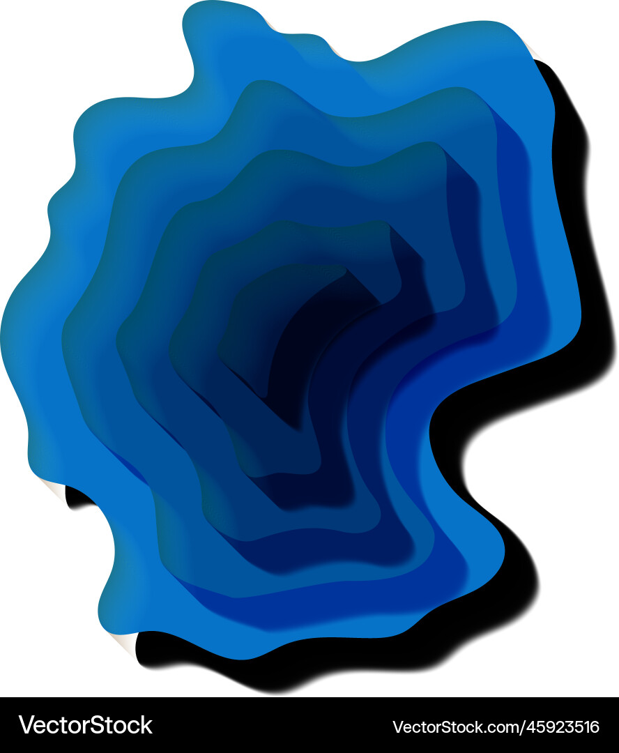 Germany 3d symbol in paper cut style map Vector Image