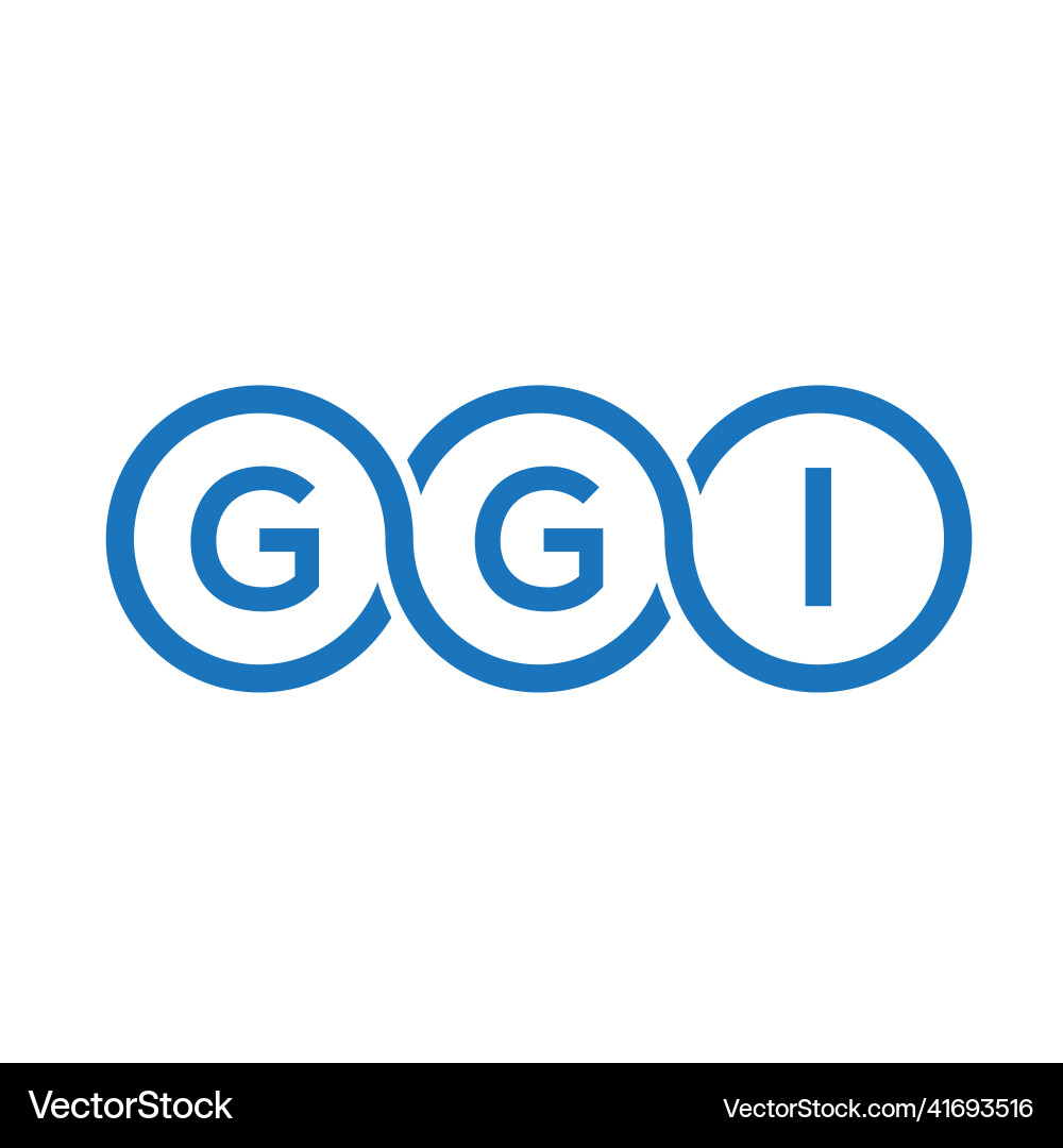 Ggi letter logo design on white background Vector Image