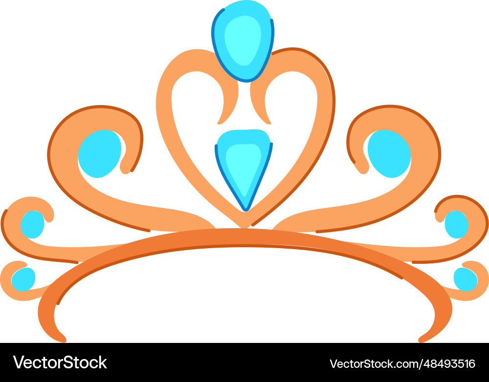 Jewelry tiara cartoon Royalty Free Vector Image