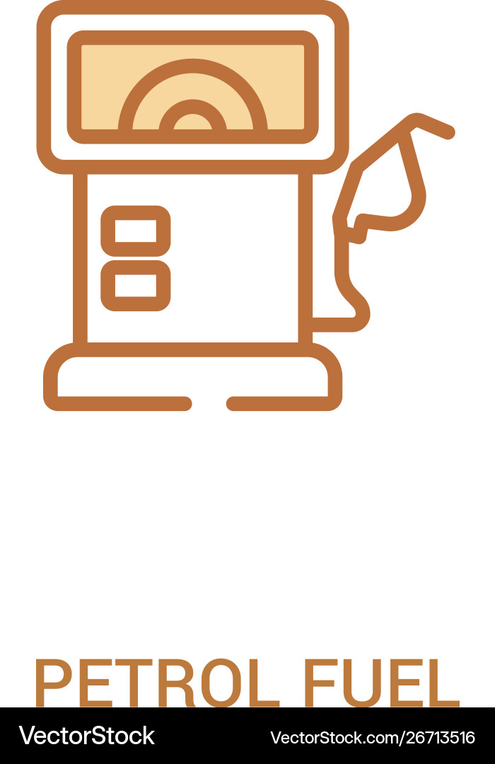 Petrol fuel concept 2 colored icon simple line Vector Image