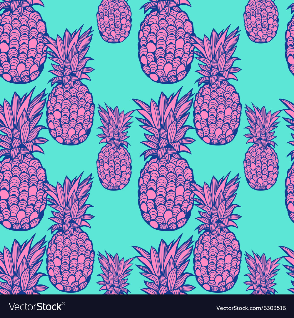 Pineapple pattern Royalty Free Vector Image - VectorStock
