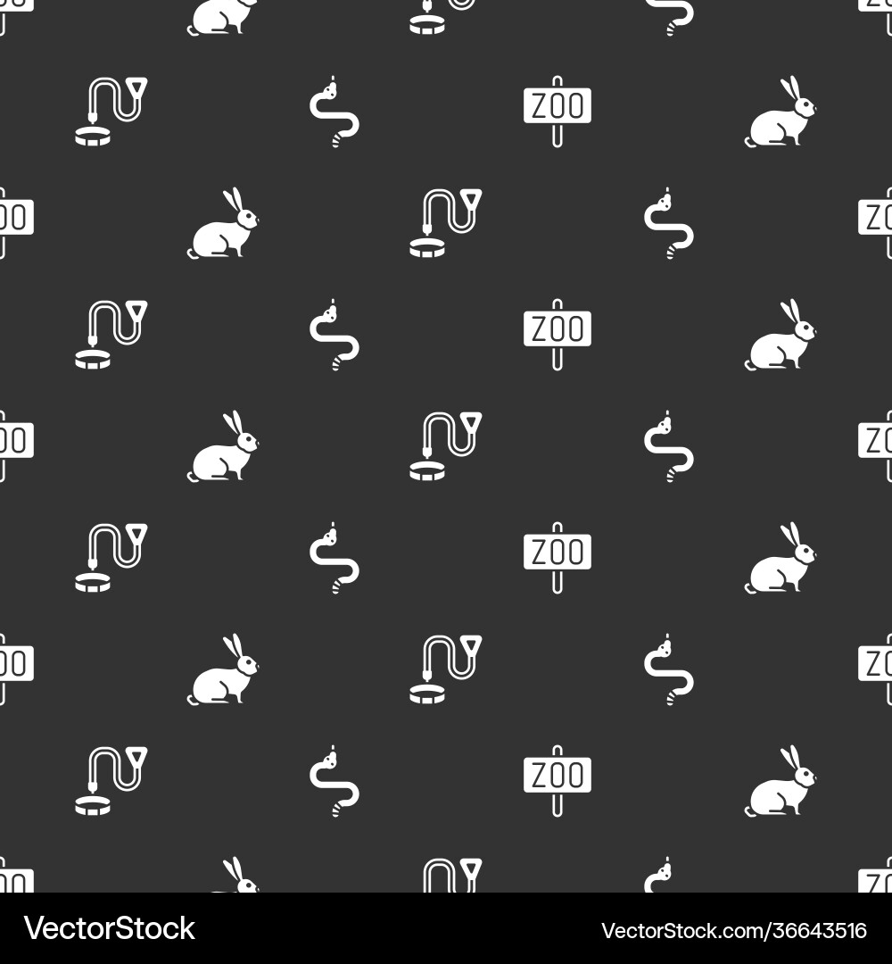 Set zoo park rabbit collar with name tag Vector Image