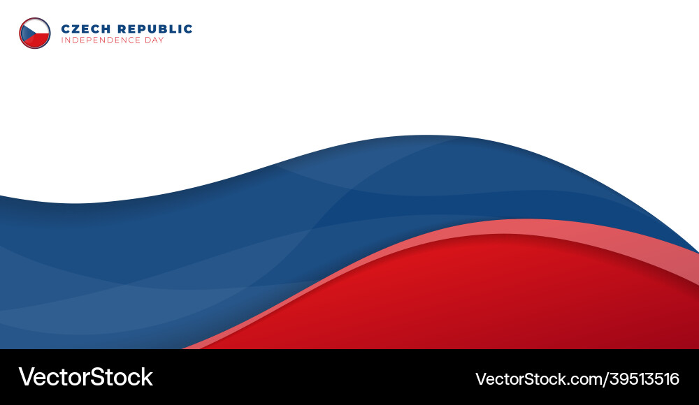 Waving red and blue design on white background Vector Image