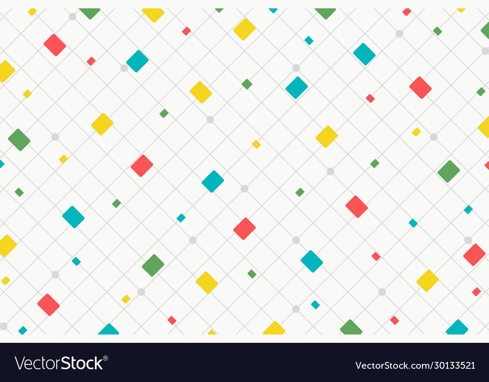 Abstract square pattern colorful tech design Vector Image