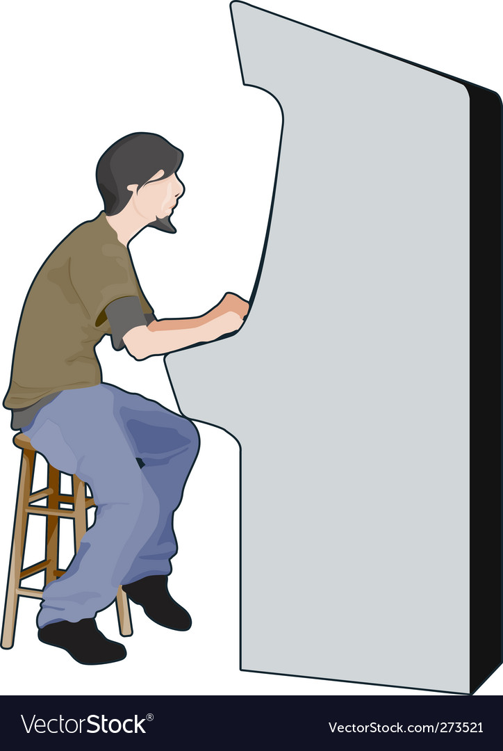 Arcade game player Royalty Free Vector Image - VectorStock