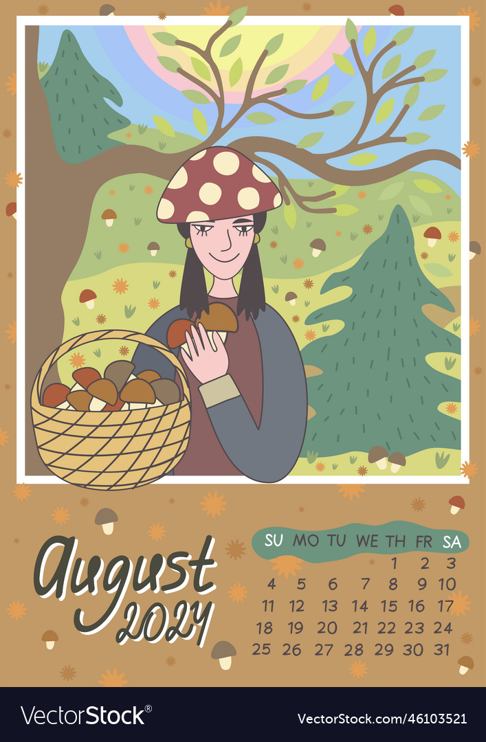 August2024 Royalty Free Vector Image - VectorStock