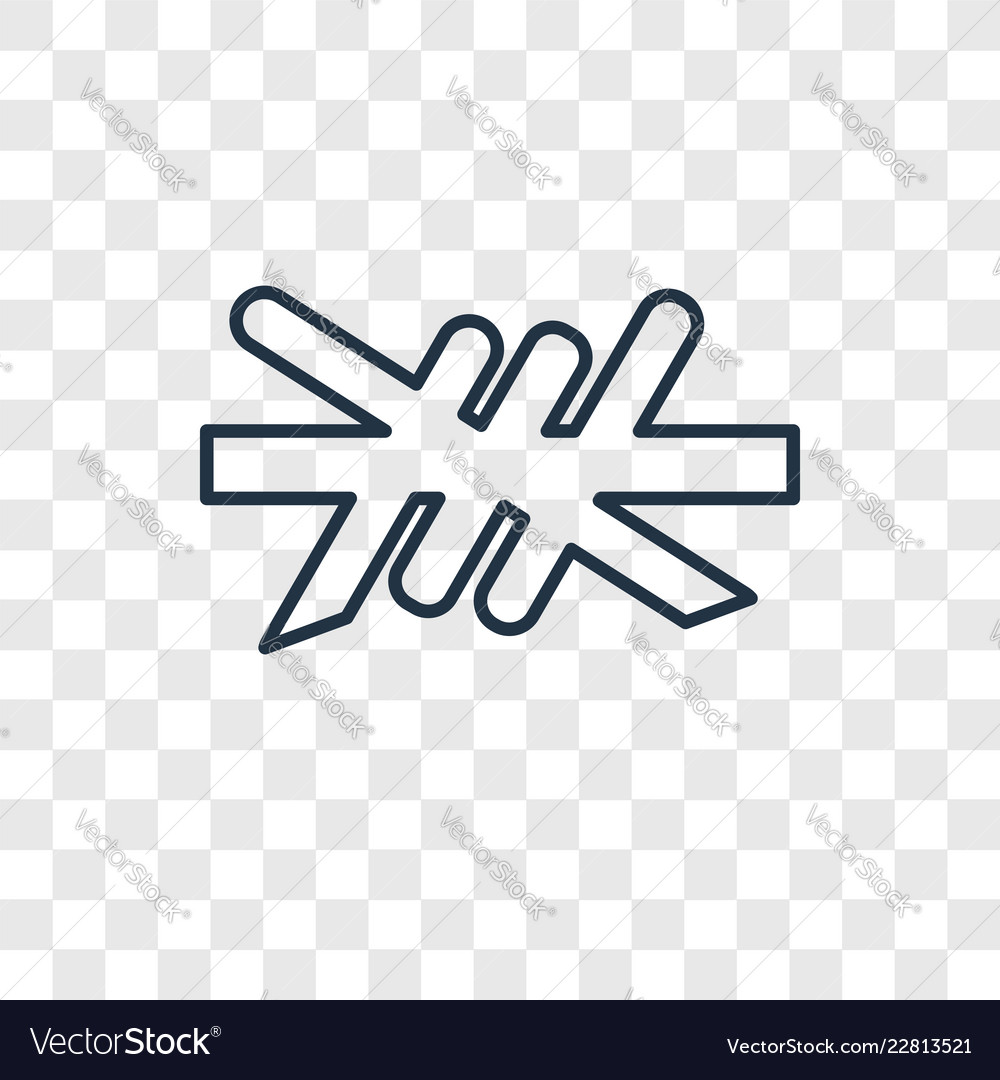 Barbed wire concept linear icon isolated Vector Image