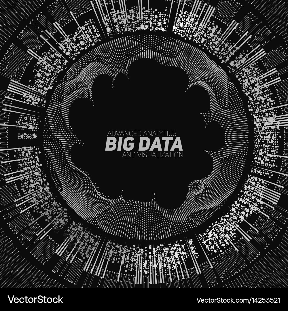 Big data visualization futuristic Royalty Free Vector Image