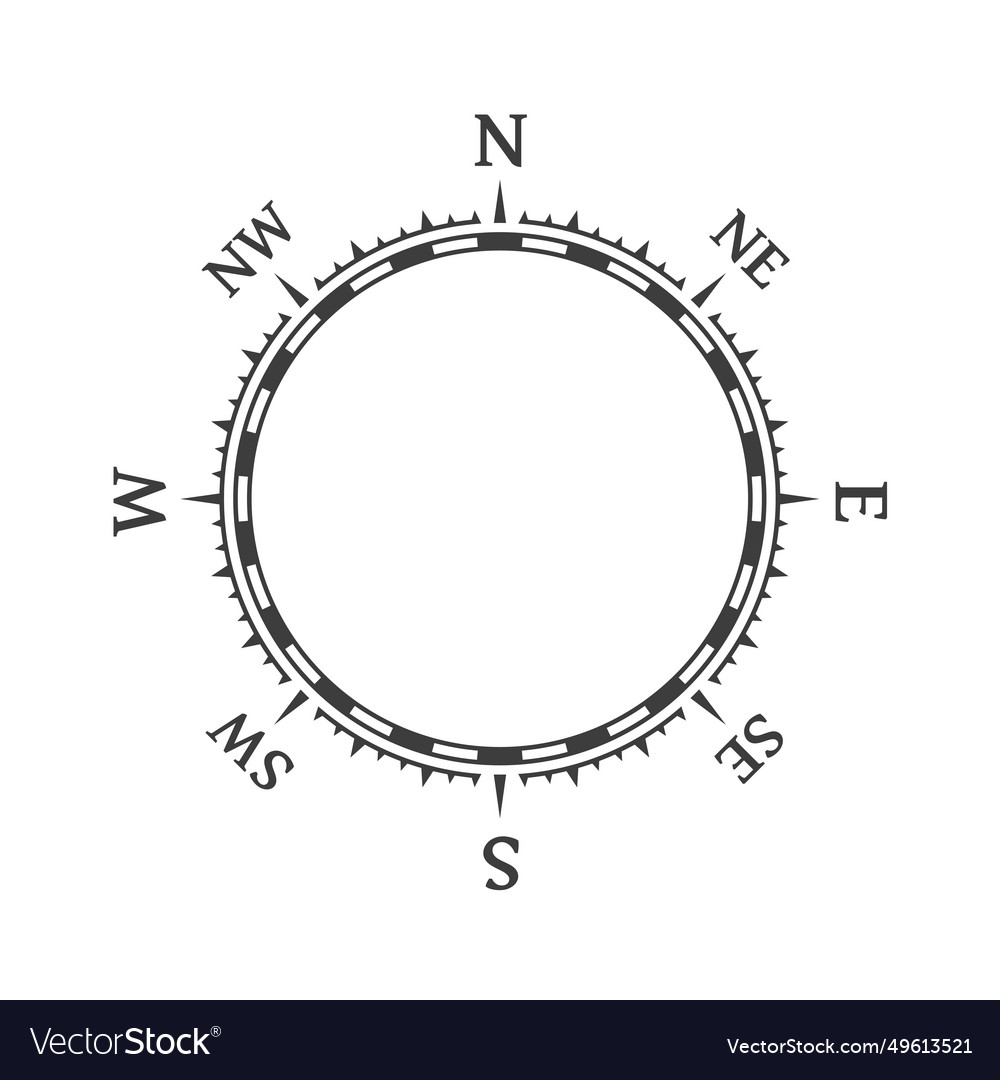 Black wind rose Royalty Free Vector Image - VectorStock