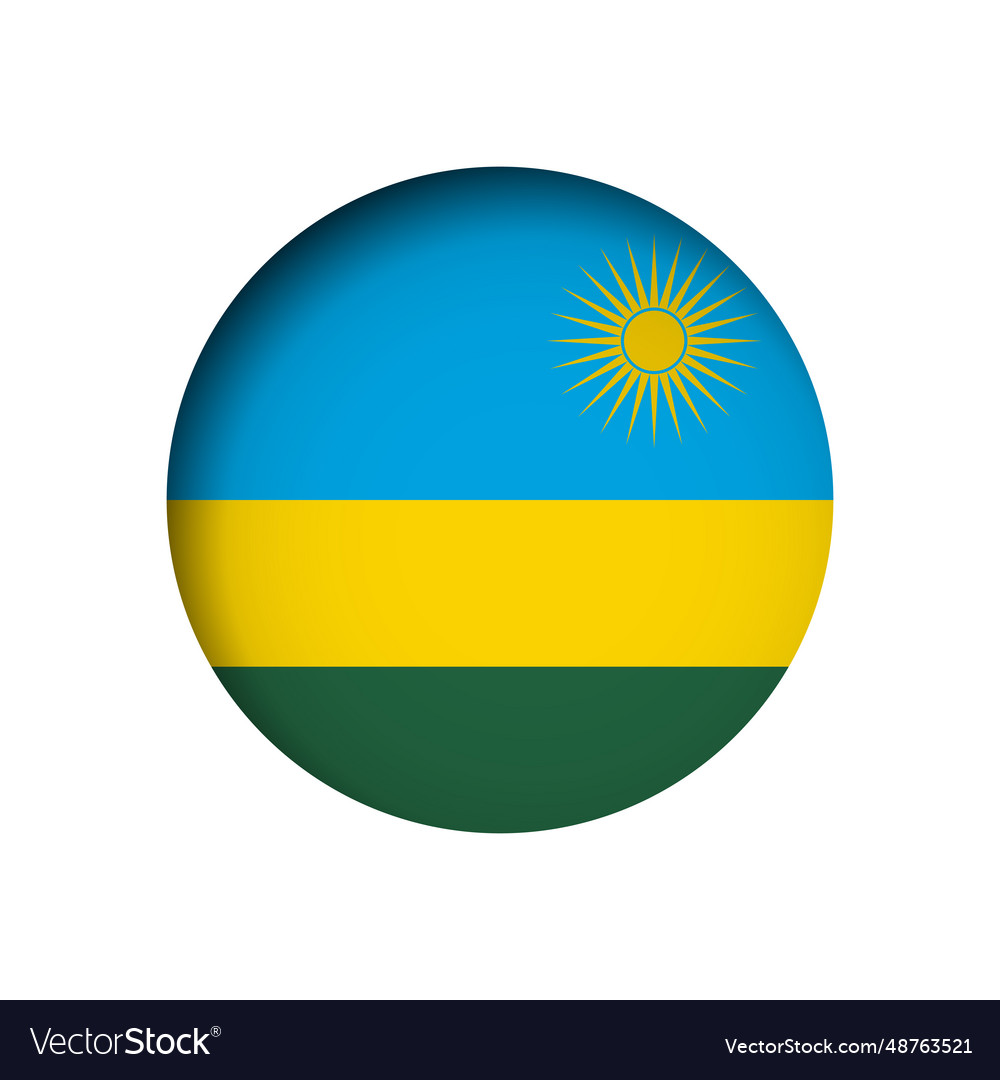Circle flag of rwanda Royalty Free Vector Image