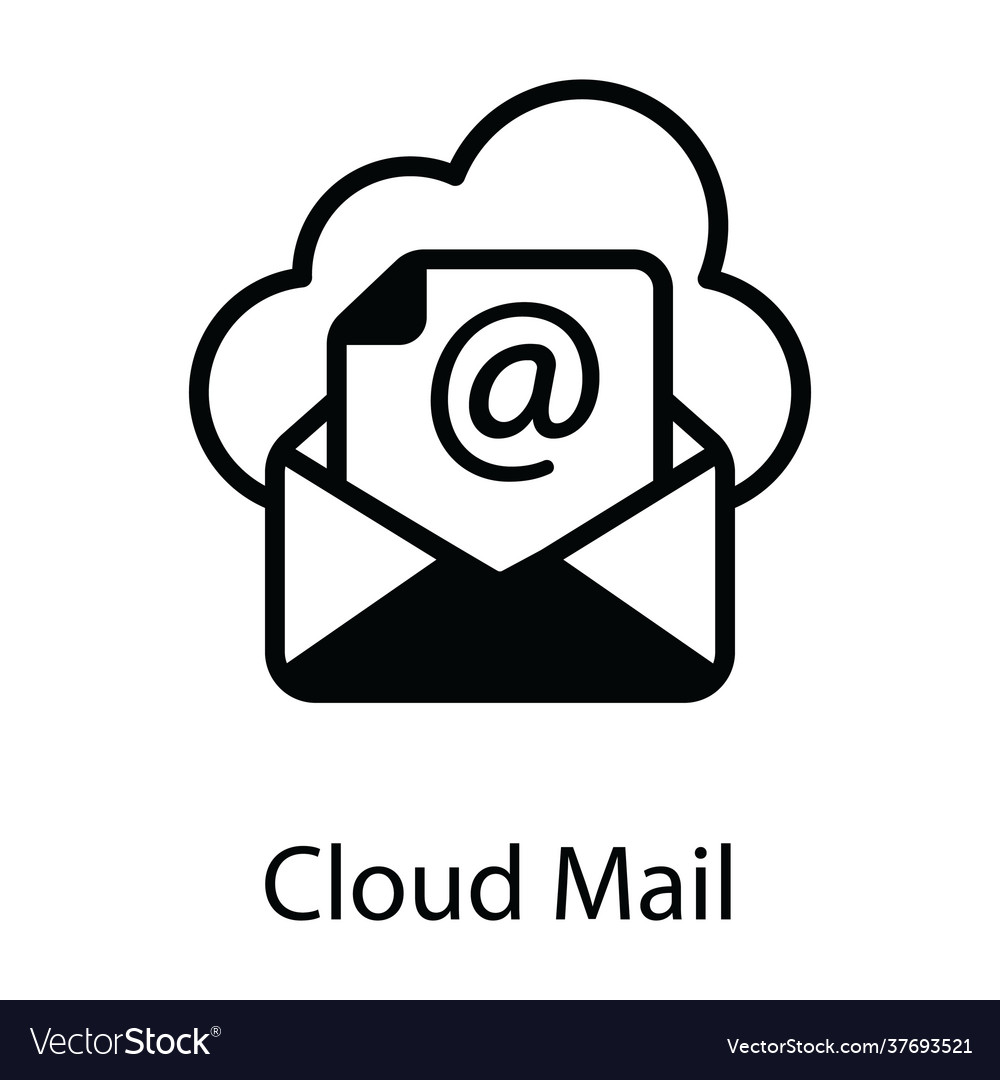 Cloud mail Royalty Free Vector Image - VectorStock