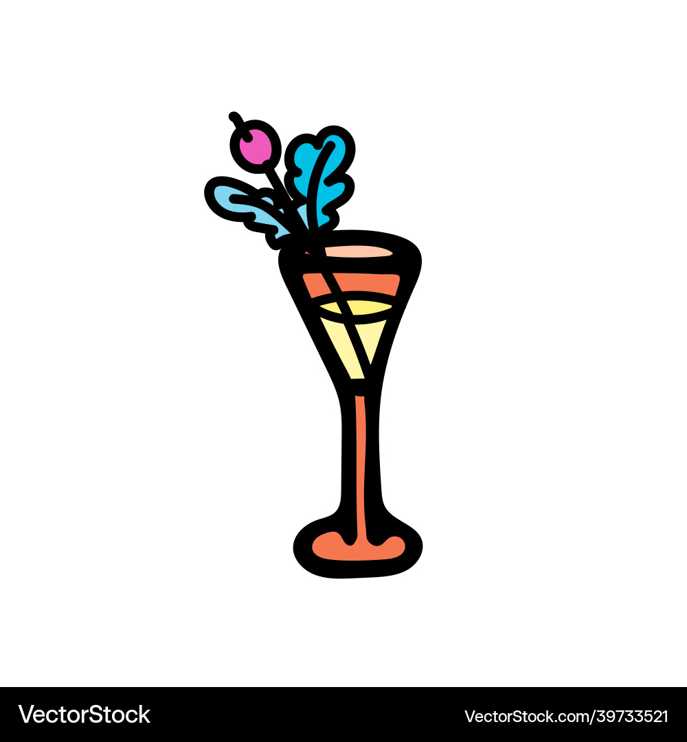 Colored of a shot glass Royalty Free Vector Image