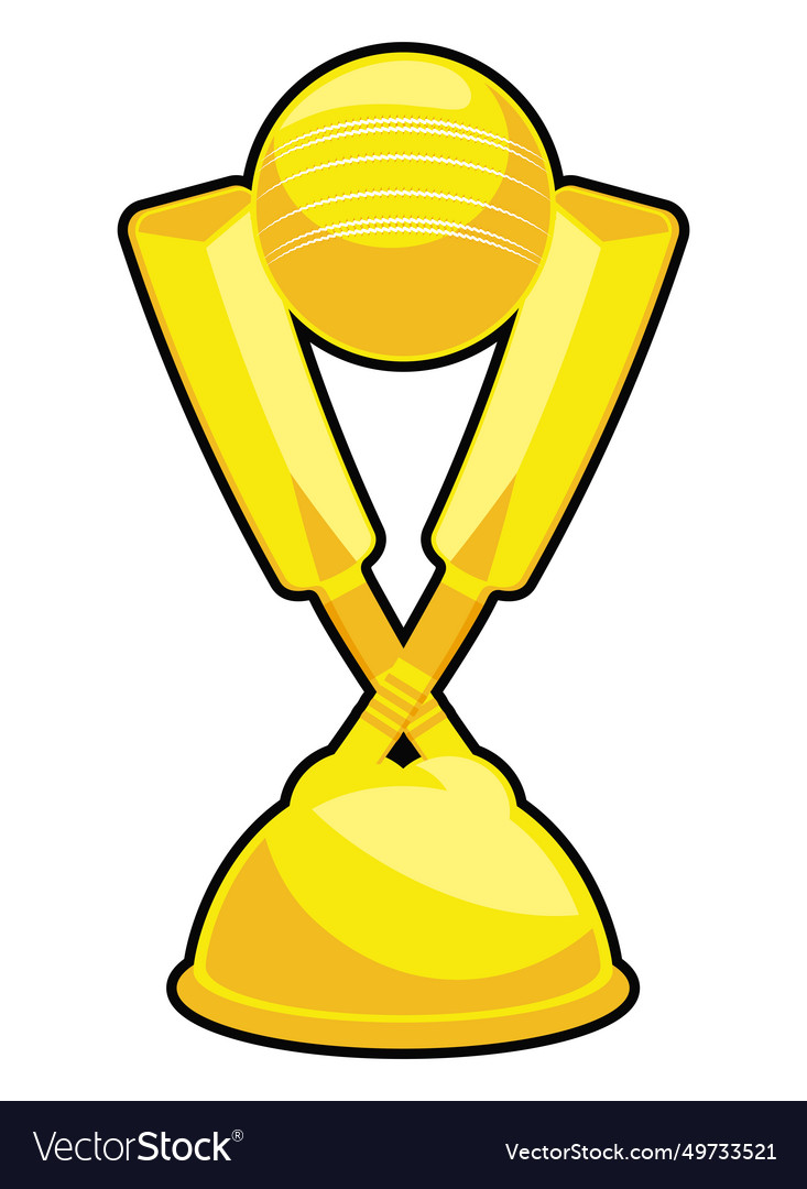 Cricket trophy Royalty Free Vector Image - VectorStock