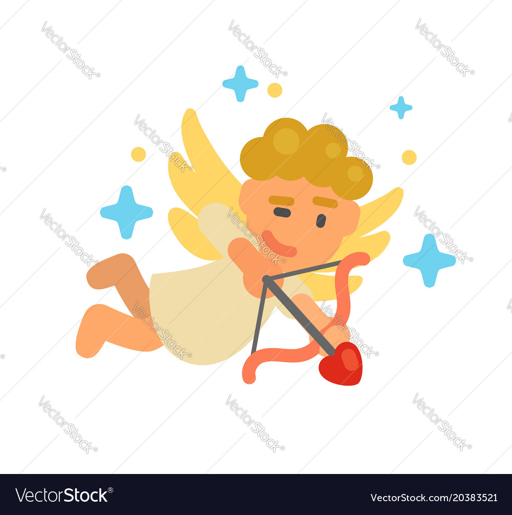 Cute little cupid Royalty Free Vector Image - VectorStock