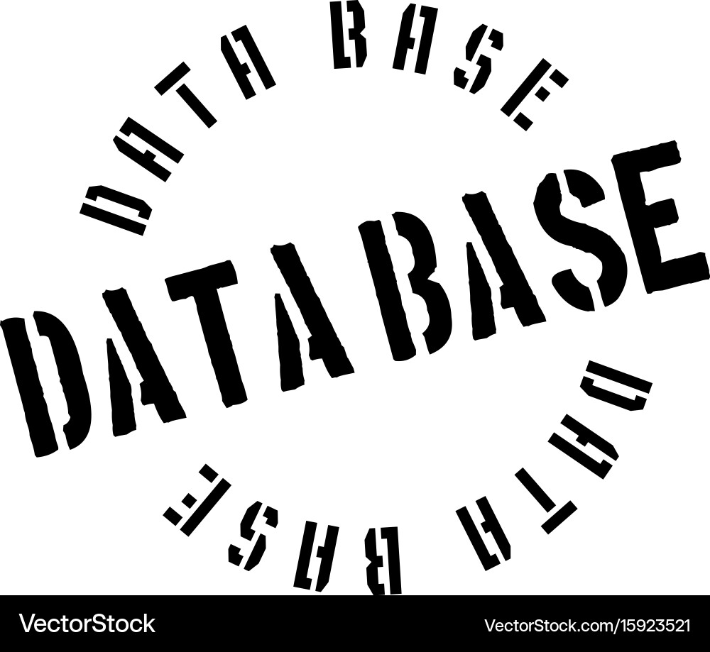 Data base rubber stamp Royalty Free Vector Image