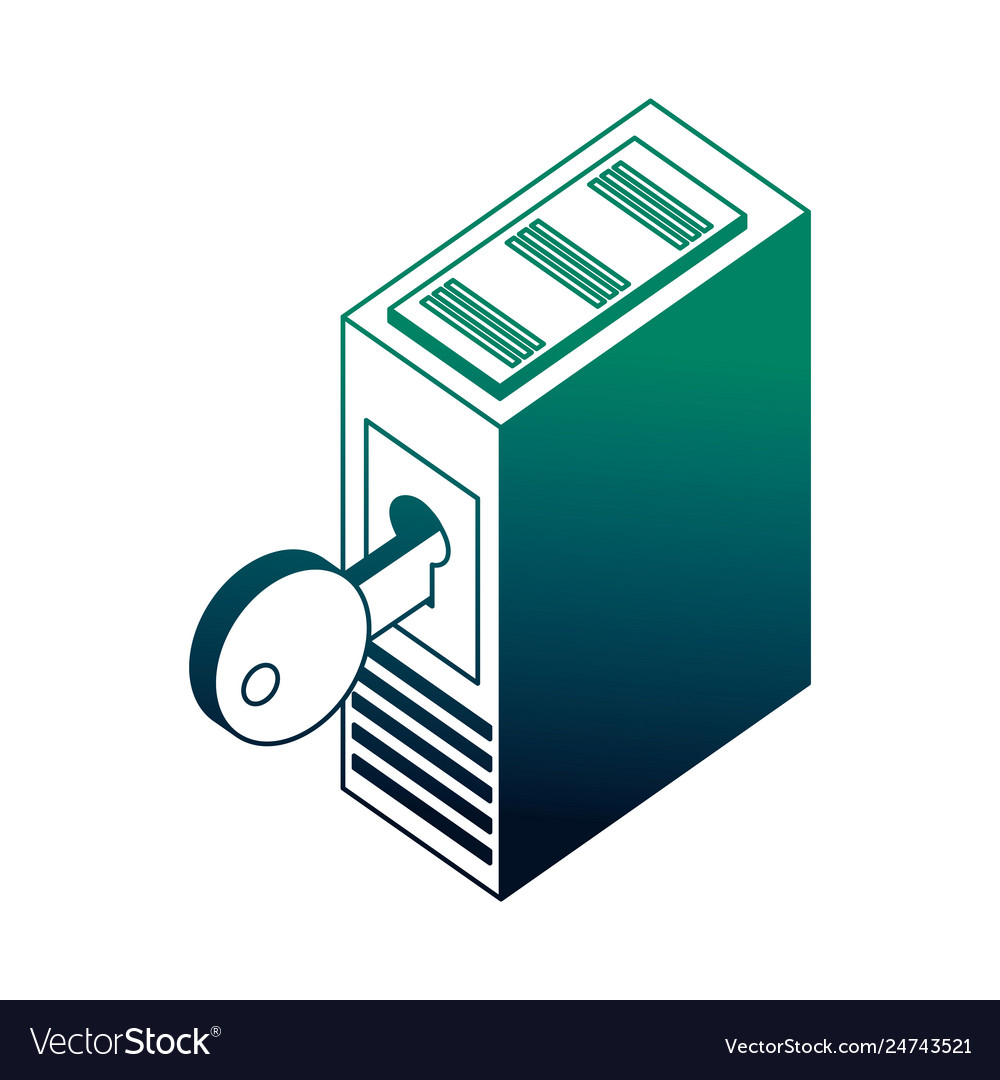 Database Server Center Security Protection Vector Image