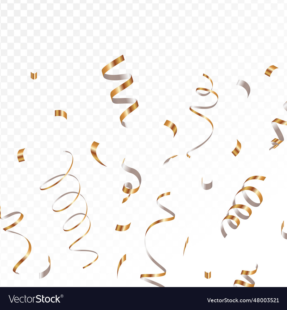 Gold confetti background Royalty Free Vector Image