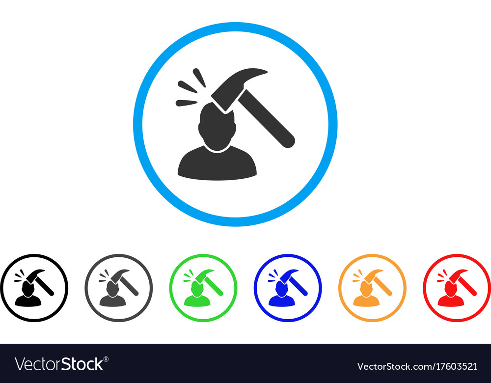 Head shock rounded icon Royalty Free Vector Image Head shock rounded icon Royalty Free Vector Image