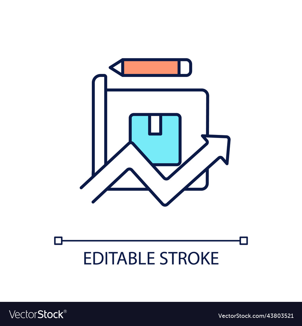Increase product visibility rgb color icon Vector Image Increase product visibility rgb color icon Vector Image