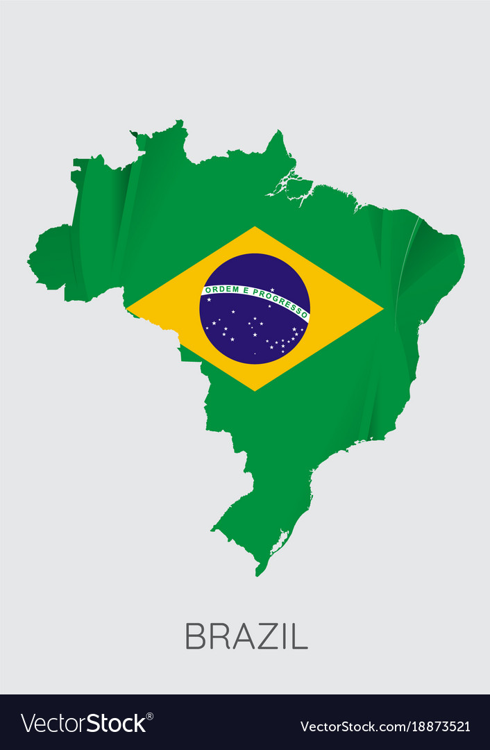 Map brazil Royalty Free Vector Image - VectorStock