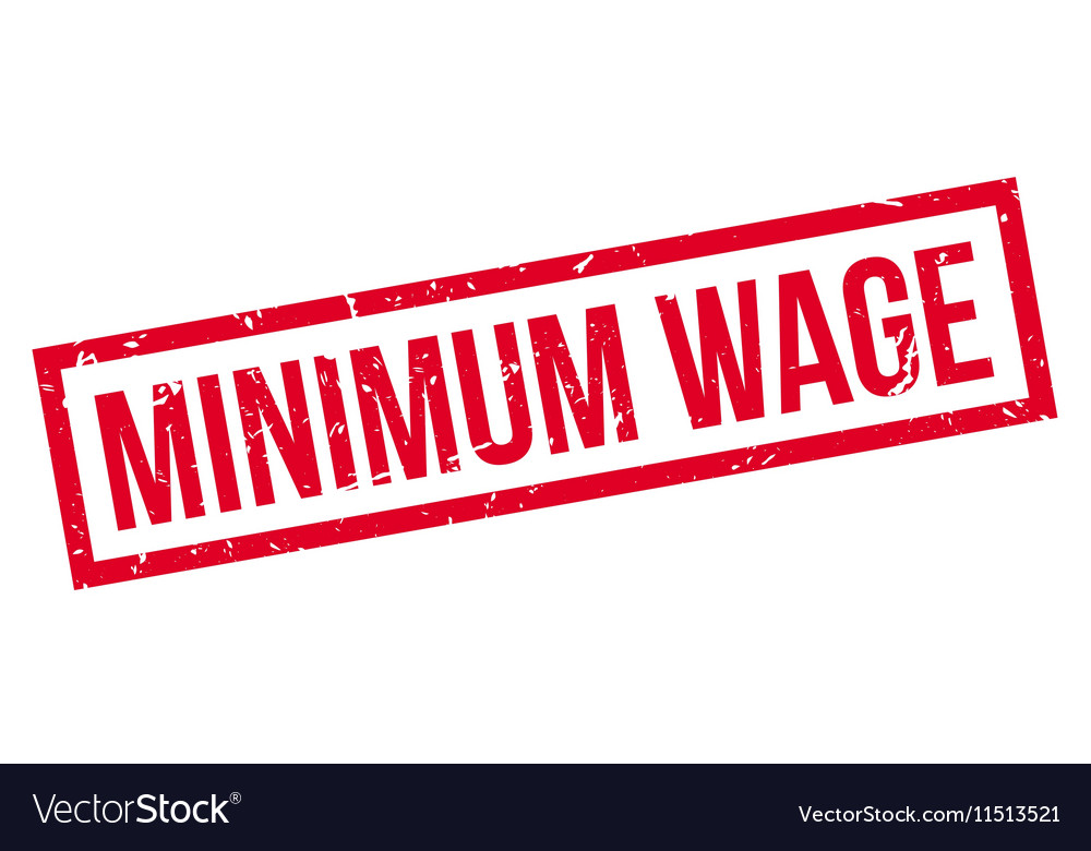 Minimum wage rubber stamp Royalty Free Vector Image