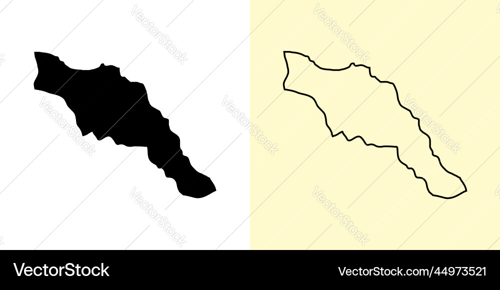 Muscat map oman asia filled and outline map Vector Image