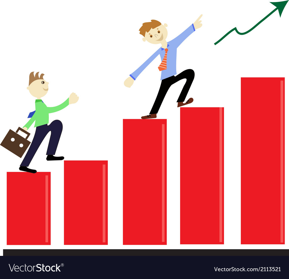 Progress as friend helps Royalty Free Vector Image